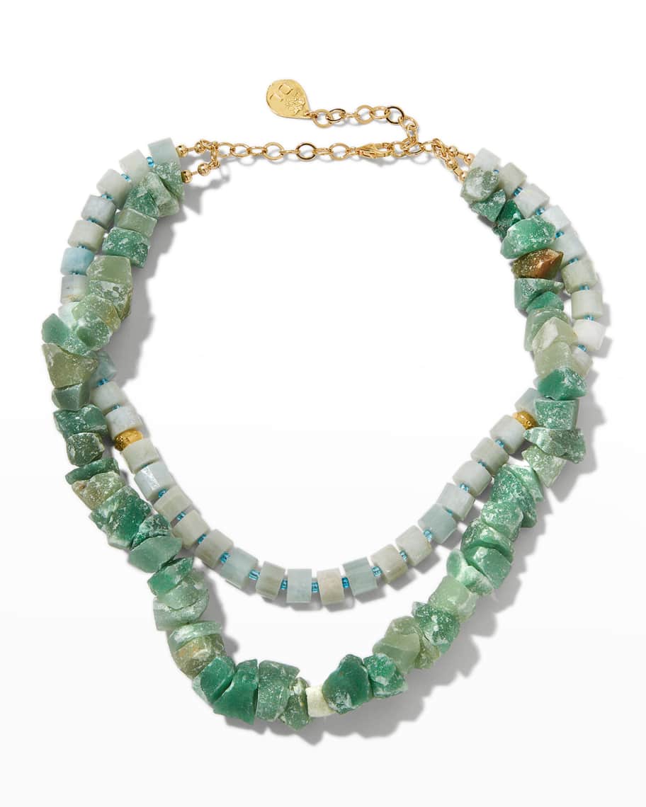 Devon Leigh Multi-strand Necklace With Aquamarine, Rutilated Quartz ...