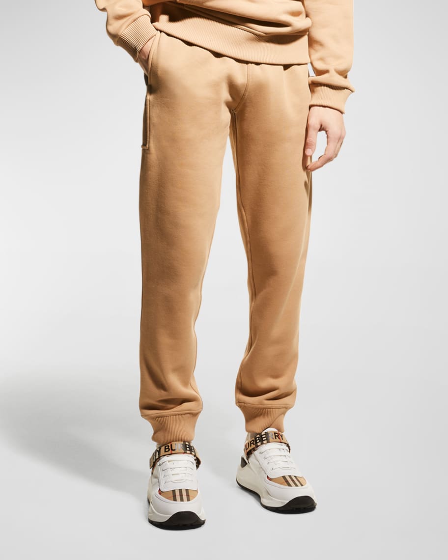 Burberry Men's Check-Panel Sweatpants | Neiman Marcus