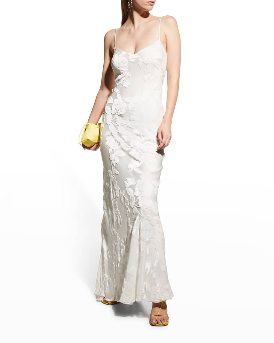 Galvan Frida Floral Velvet Maxi Dress | Neiman Marcus