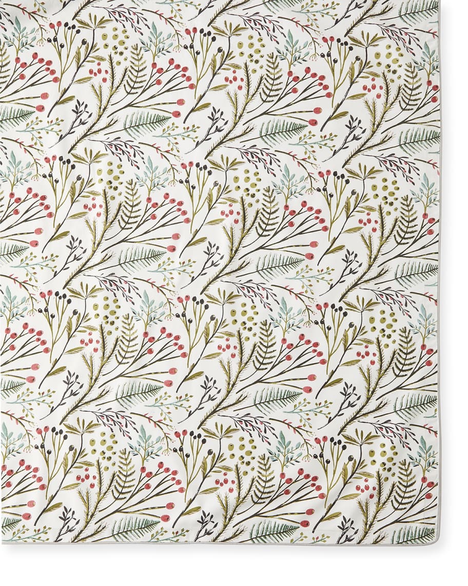 Handprint Berries Natural Tablecloth - 60" x 60" | Neiman Marcus