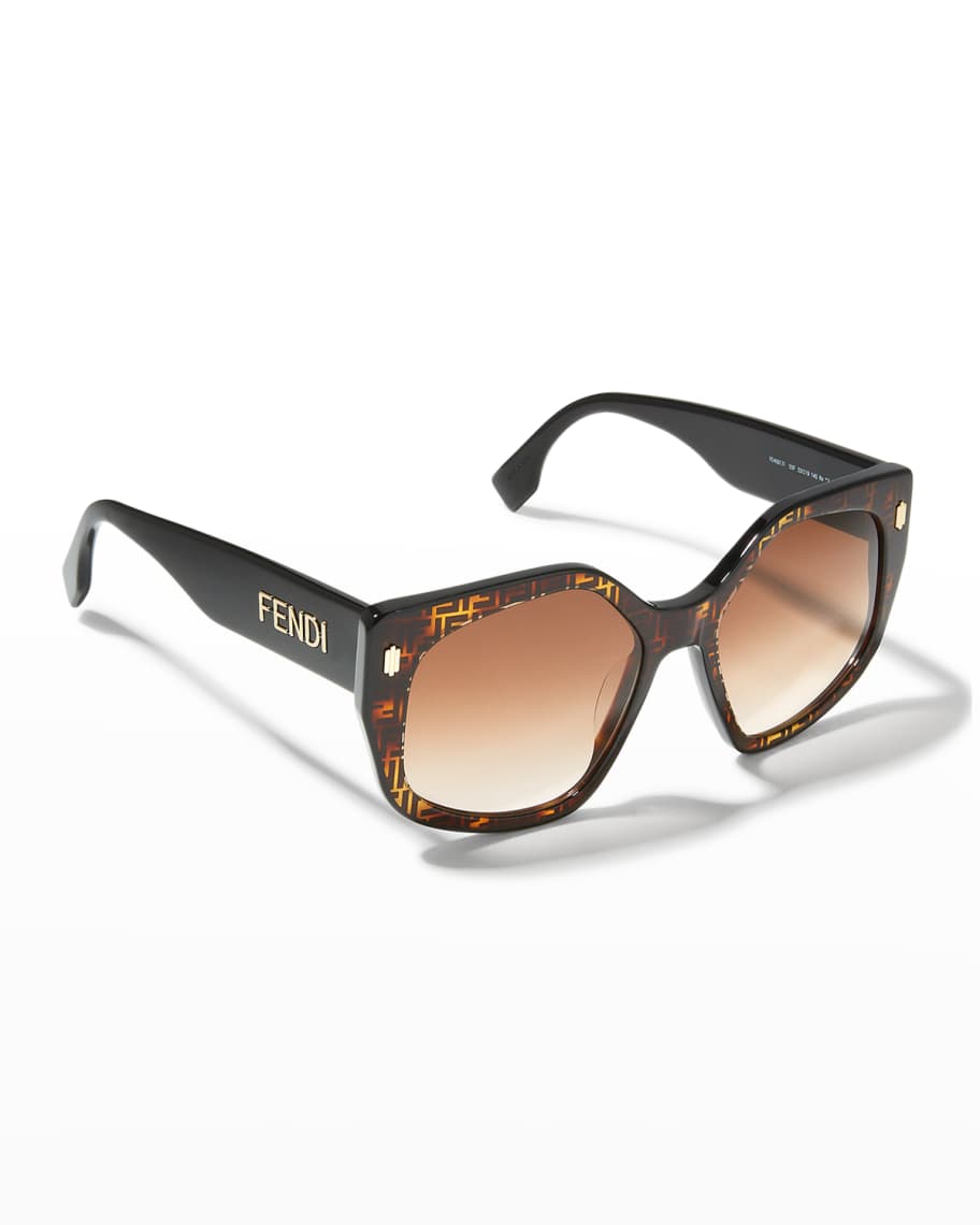 Fendi Geometric Square Acetate Sunglasses | Neiman Marcus