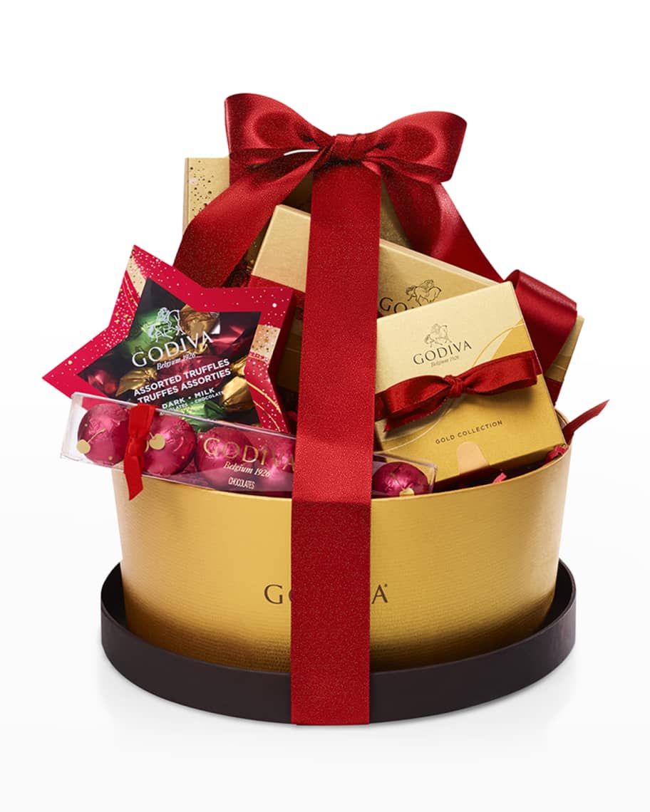 Godiva Chocolatier New Make It Merry Chocolate Gift Basket | Neiman Marcus
