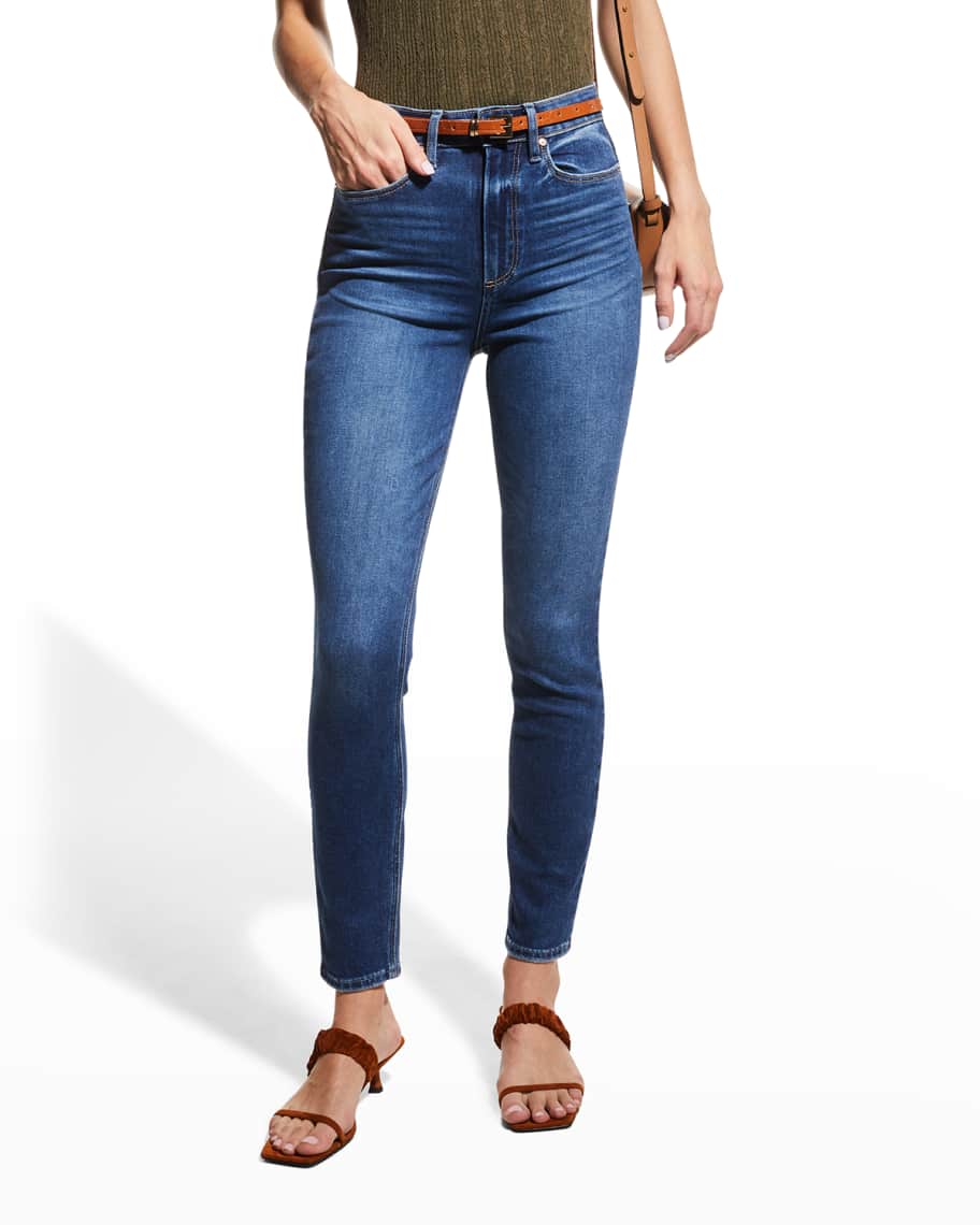 PAIGE Cheeky High-Rise Skinny Jeans | Neiman Marcus