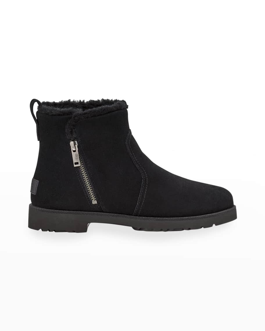 UGG Romely Suede Zip Booties | Neiman Marcus