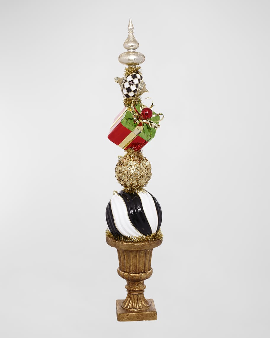 Mark Roberts Grand Festive Christmas Finial in Urn | Neiman Marcus