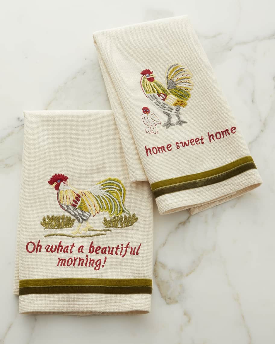 Embroidered Tea Towel Set Linens Kitchen & Dining Tea Towels etna.com.pe
