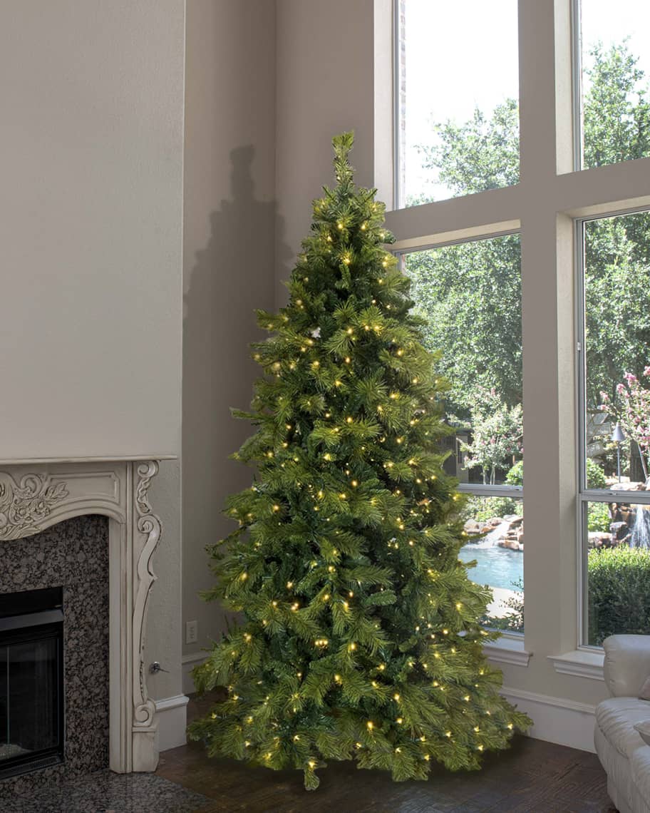 Barcana Mixed Glow Warm White LED Pine Tree, 9' | Neiman Marcus