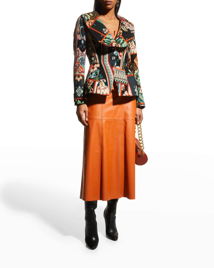 Brock Collection Teigan Patchwork Jacquard Jacket | Neiman Marcus