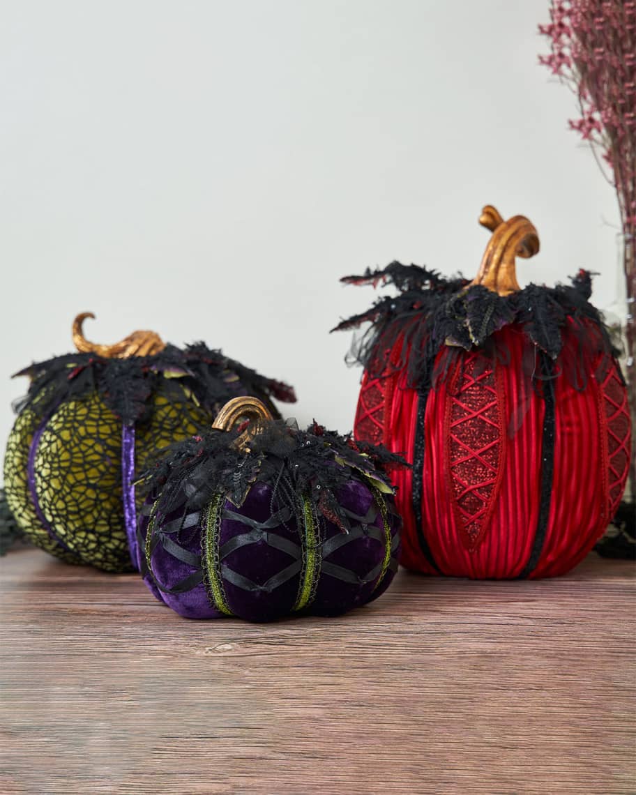 Katherine's Collection Which Way to Witchville Halloween Pumpkins, Set ...