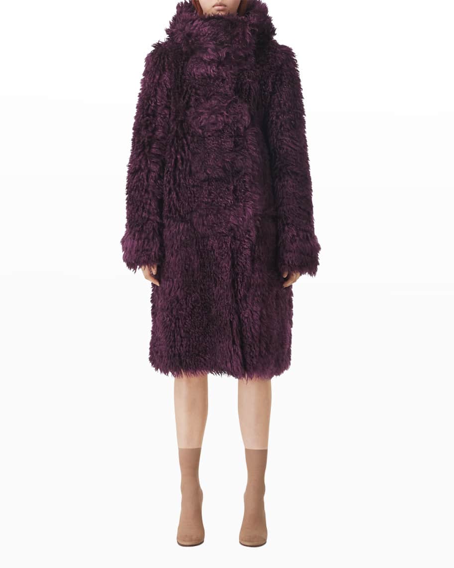 Burberry Montgomery Faux Fur Coat w/ Ear Appliqués | Neiman Marcus