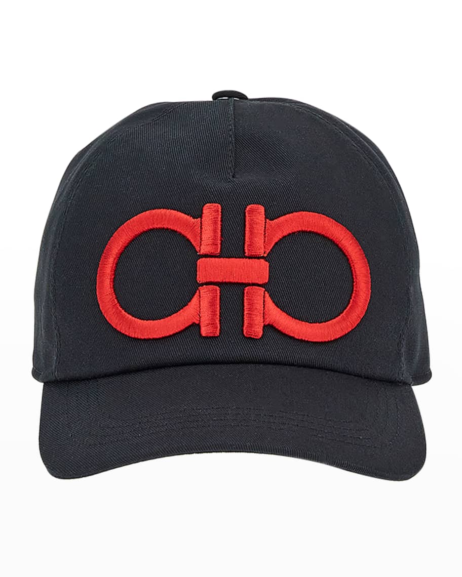 Ferragamo Men's Double Gancini Logo Baseball Cap | Neiman Marcus