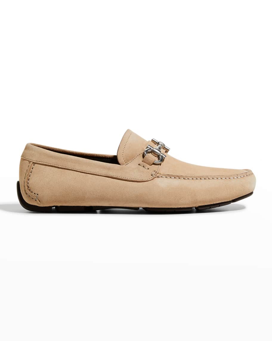 Ferragamo Men's Parigi Eco Suede Leather Driving Loafers | Neiman Marcus