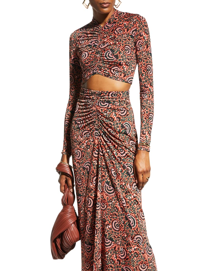 A.L.C. Anne Cropped Long-Sleeve Top | Neiman Marcus