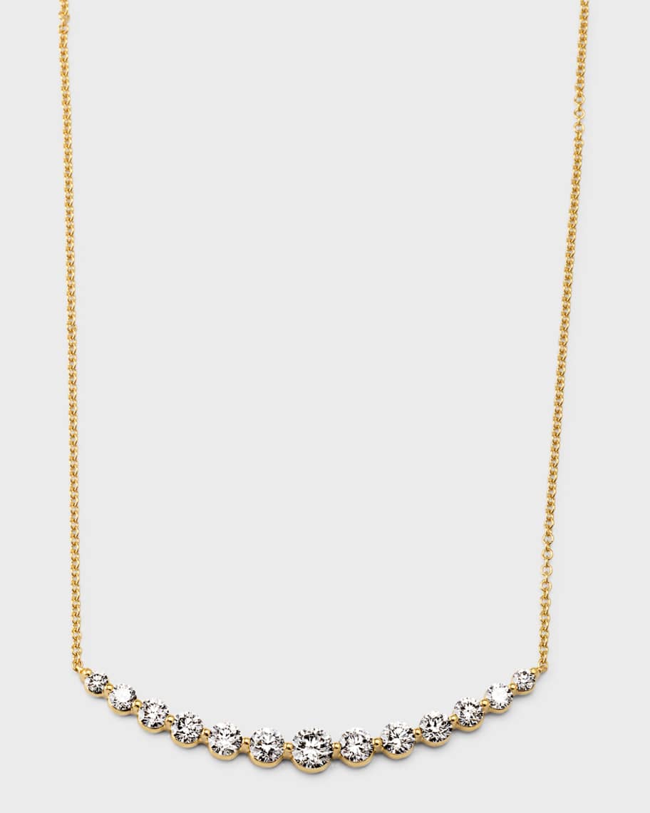 Neiman Marcus Diamonds 18k Yellow Gold Graduated Diamond Necklace ...