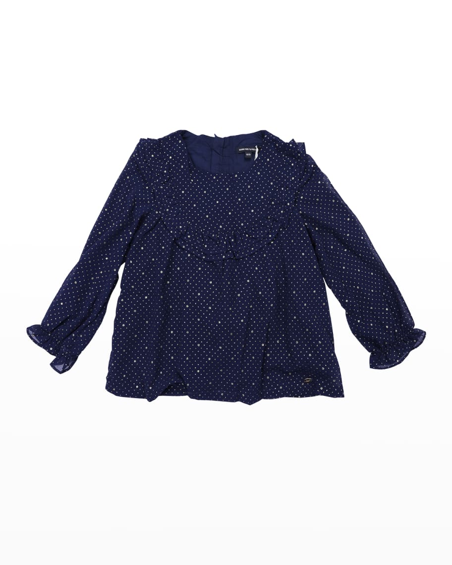 Island Kids & Kids Isle Girl's Polka Dot Tiered Ruffle Blouse, Size 4 ...