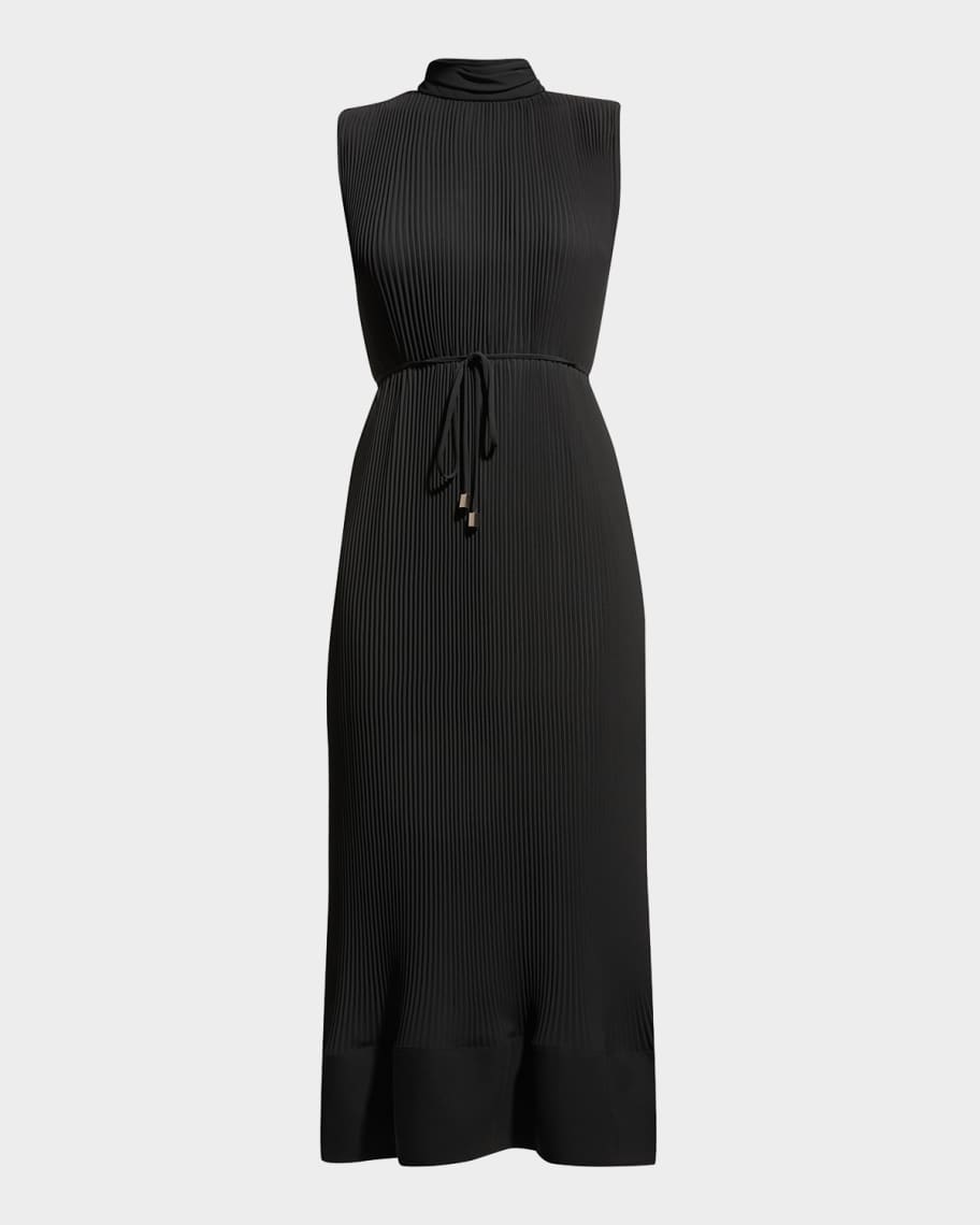 Milly Melina Solid Pleated Dress | Neiman Marcus