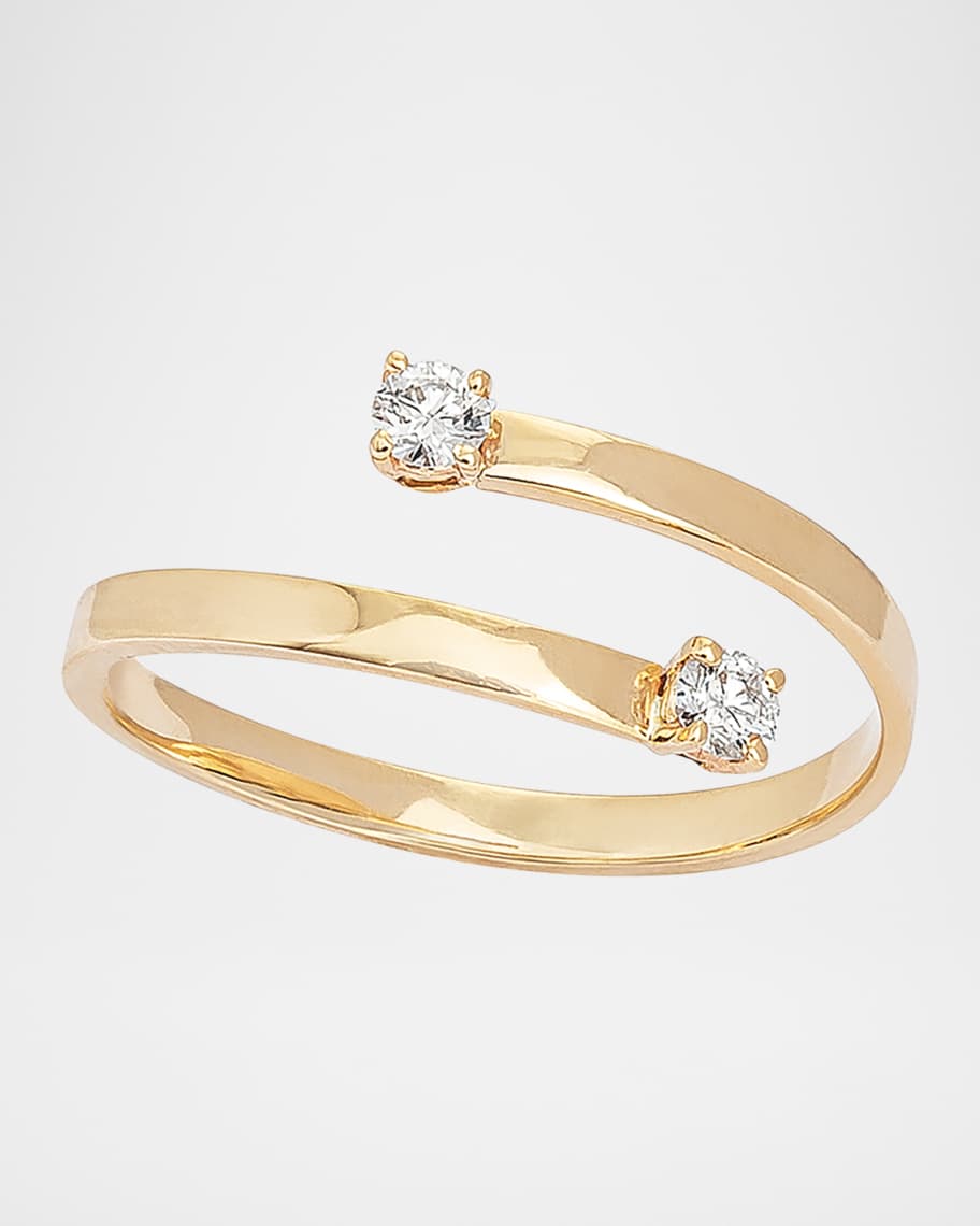 LANA 14K Gold Solo Double Diamond Ring | Neiman Marcus