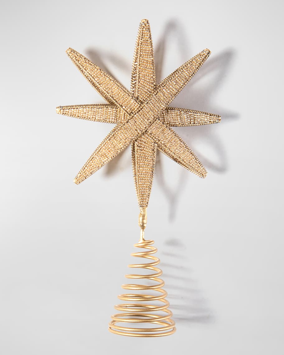 Coton Colors Gold Beaded Tree Topper | Neiman Marcus