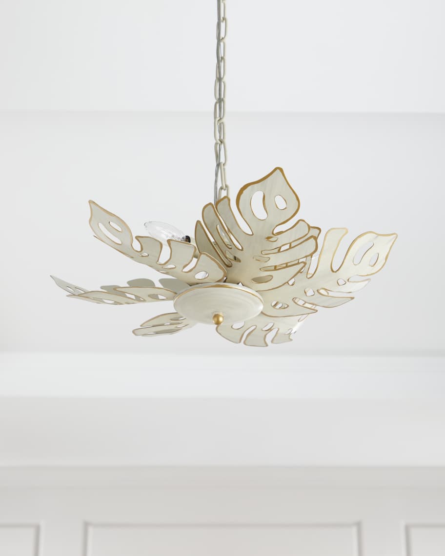 Old World Design Collins Tropical Leaf Semi-Flush Pendant Light ...