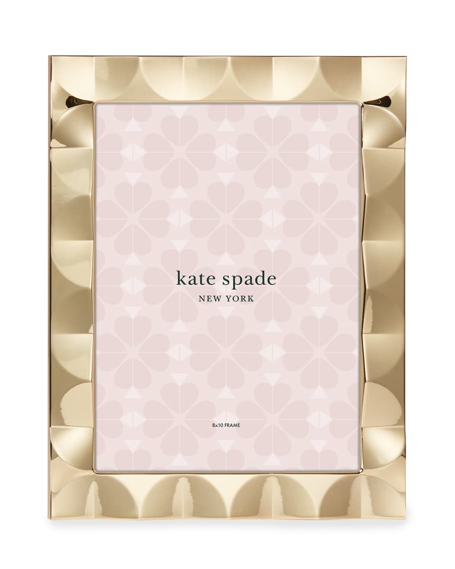 kate spade new york south street 8" x 10" gold scallop picture frame ...