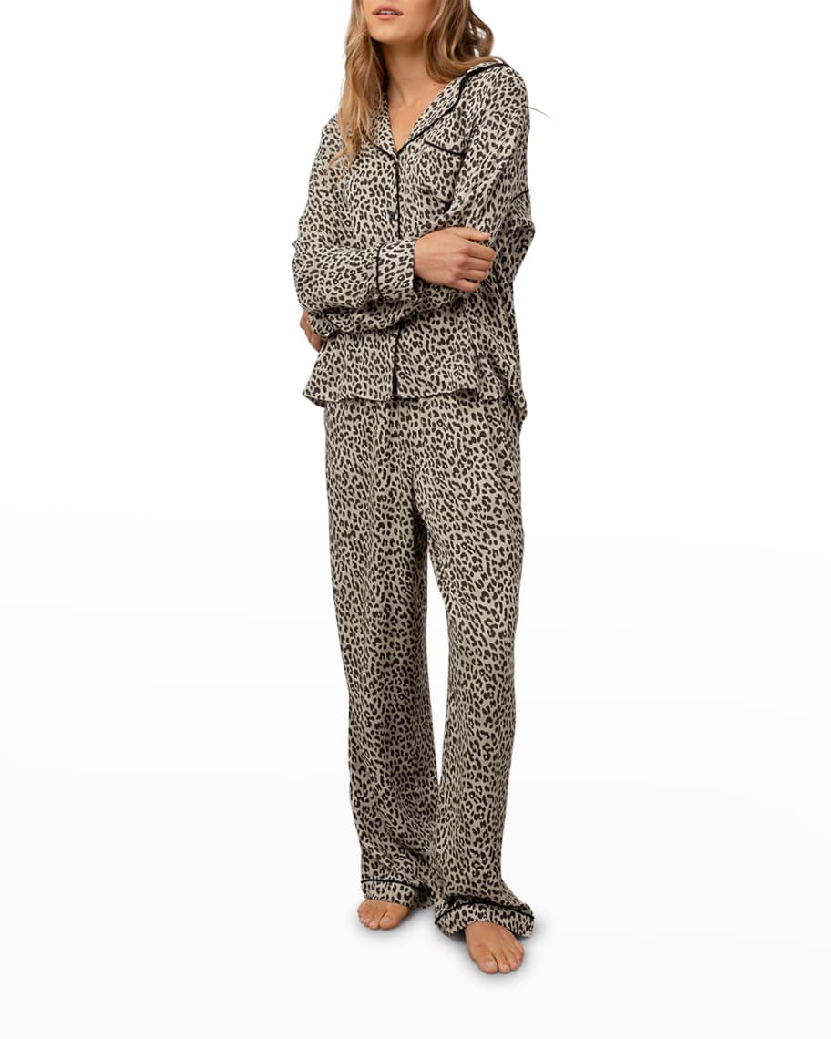 Rails Clara Cheetah Spots Cozy Pajama Set | Neiman Marcus