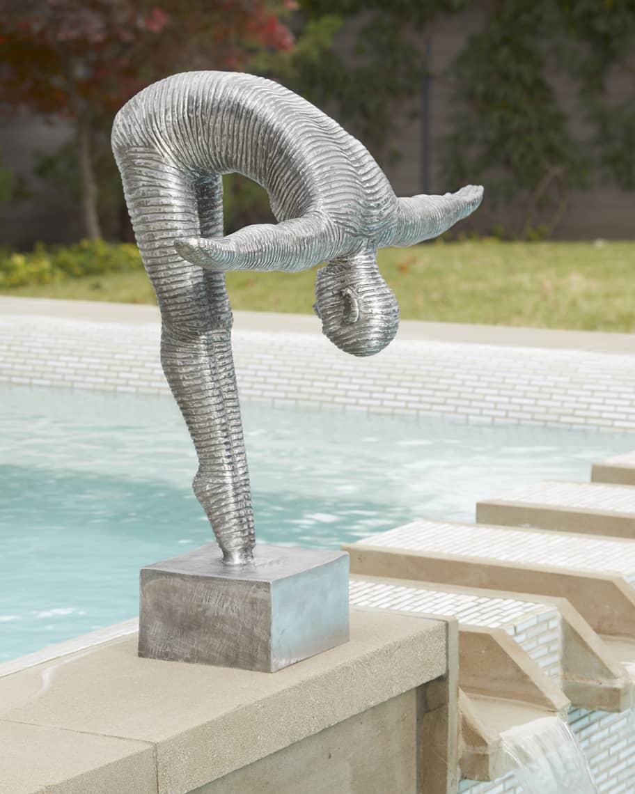 Phillips Collection Diving Aluminum Wall Sculpture, Small | Neiman Marcus