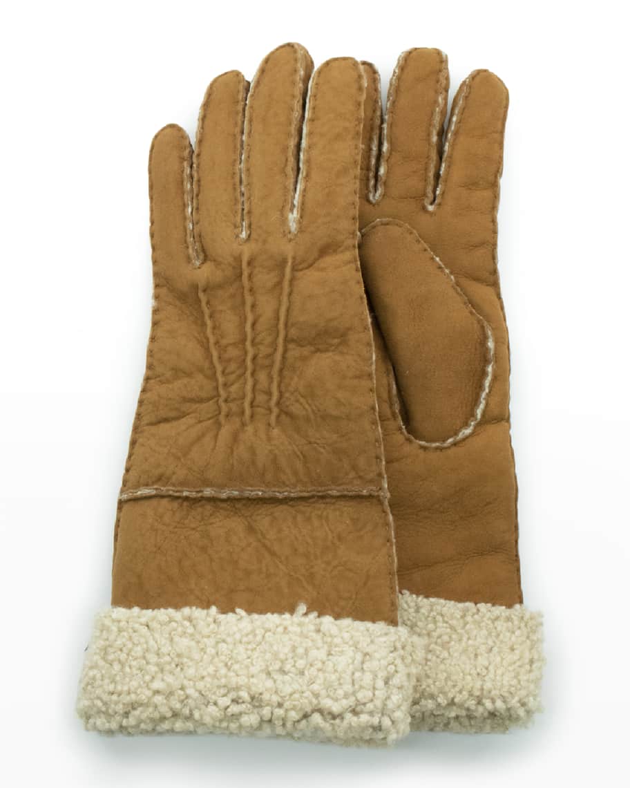 Portolano 13" Shearling Gloves | Neiman Marcus