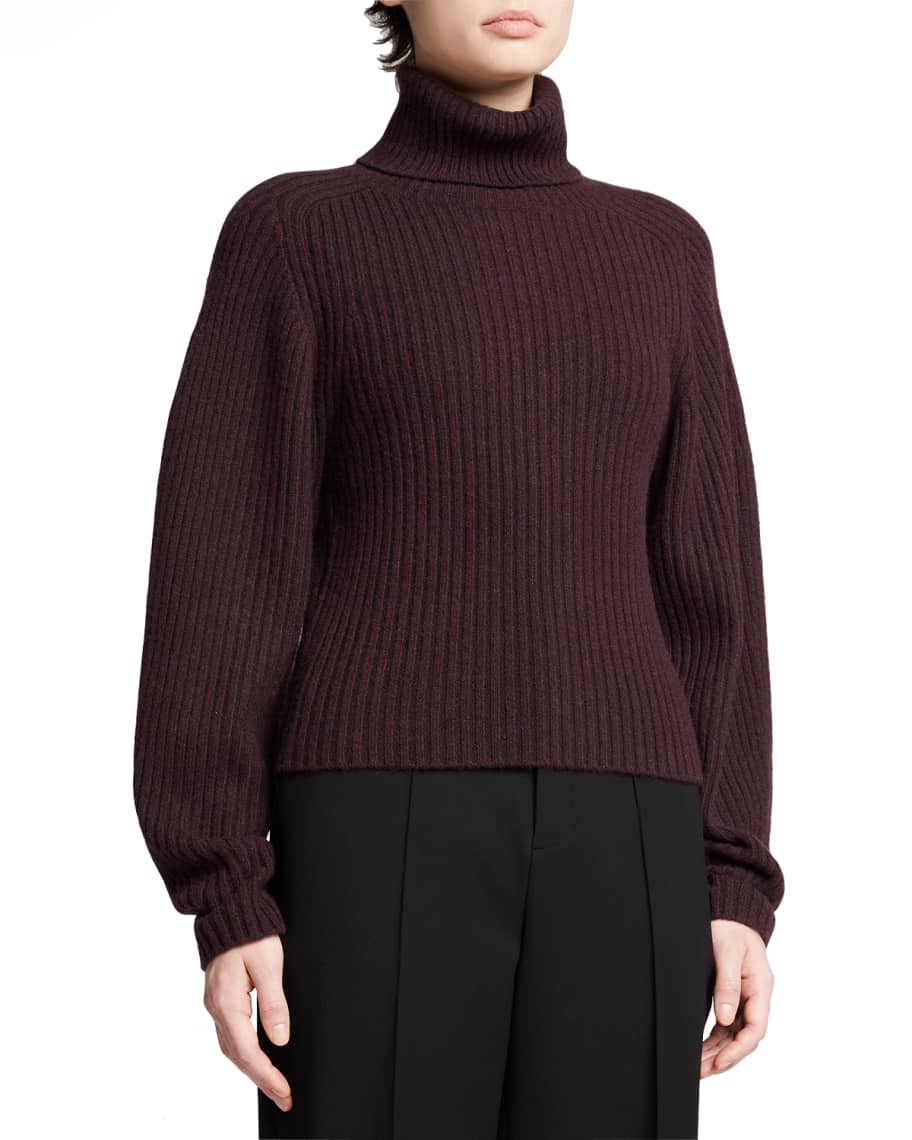 Vince Chunky Open Back Turtleneck | Neiman Marcus