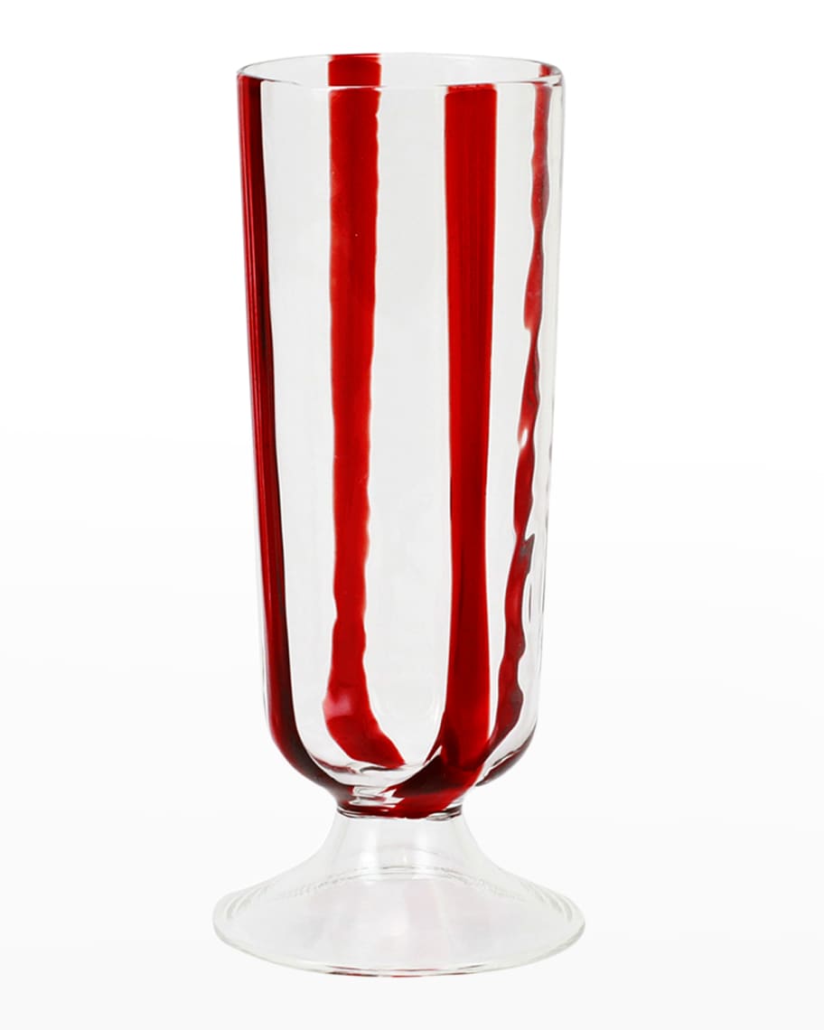 Vietri Stripe Red Champagne Glass | Neiman Marcus