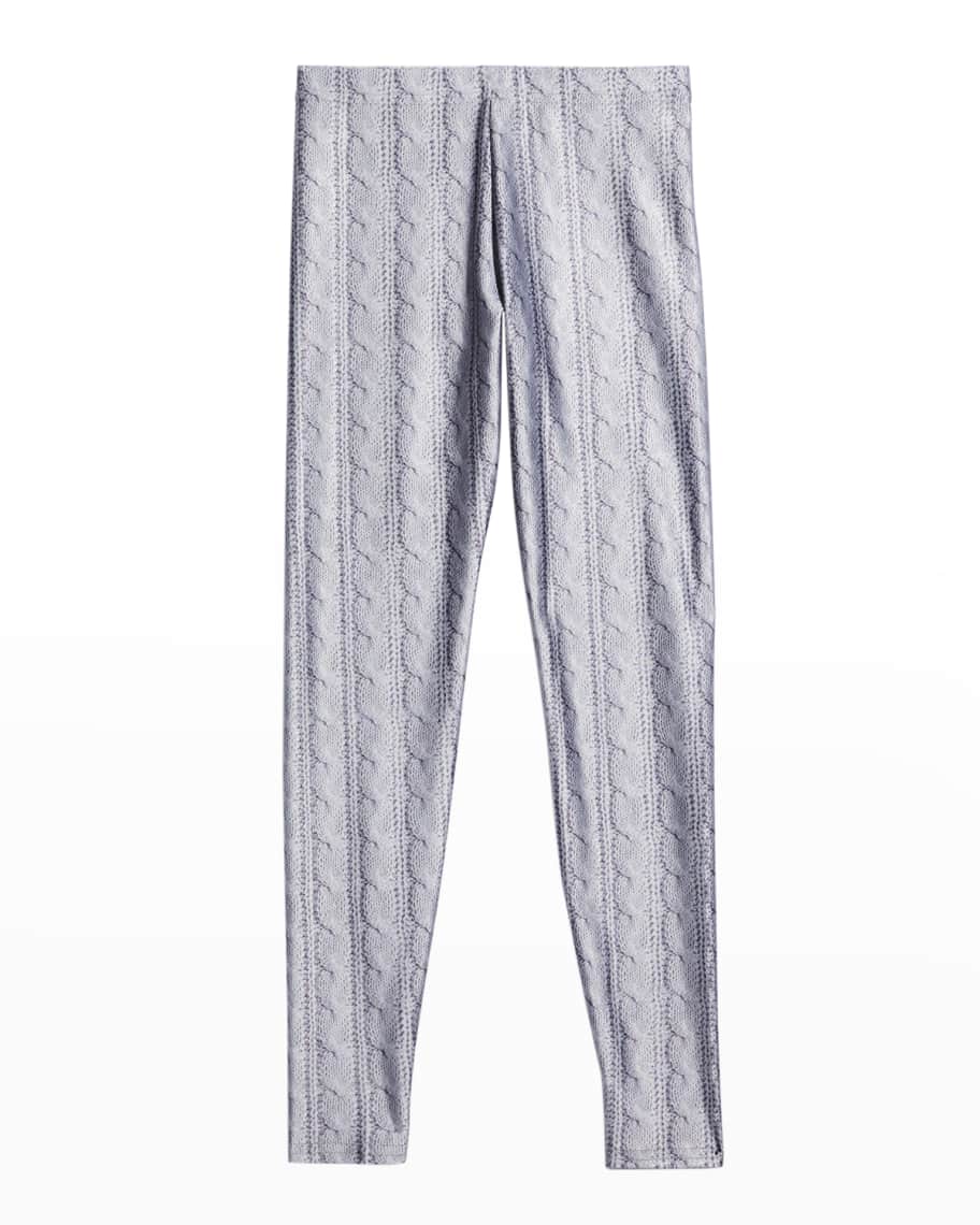Terez Girl's Cable Knit Leggings, Size 7-14 | Neiman Marcus