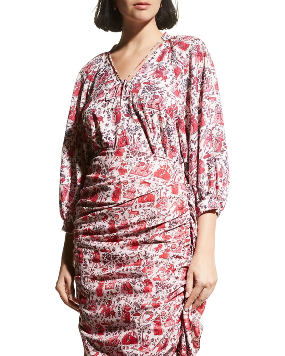 Rhode Addie Tie-Neck Top | Neiman Marcus