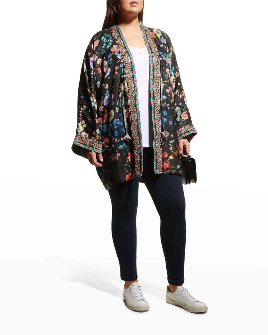 Johnny Was Plus Plus Size Parrot Talullah Reversible Jacket | Neiman Marcus