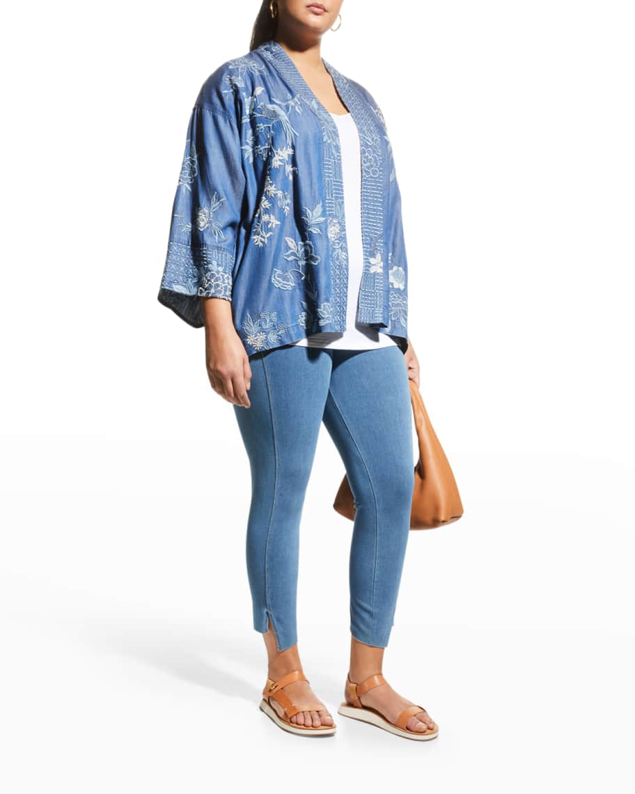 Johnny Was Plus Size Jacqueline Cropped Kimono | Neiman Marcus