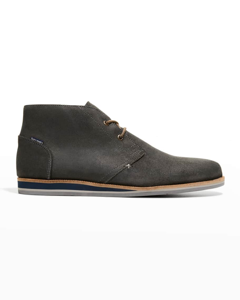 Hari Mari Men's Adobe Waxed Suede Chukka Boots | Neiman Marcus