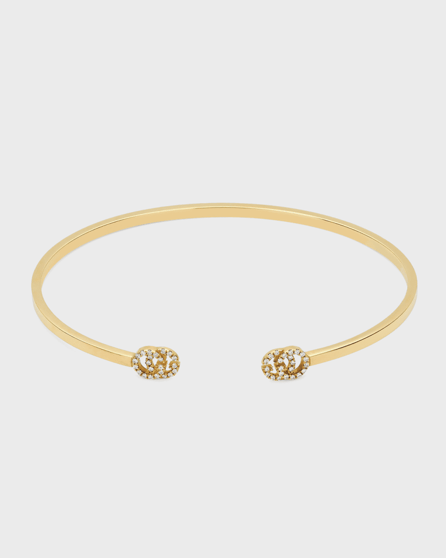Gucci GG Running 18k Diamond Bangle | Neiman Marcus