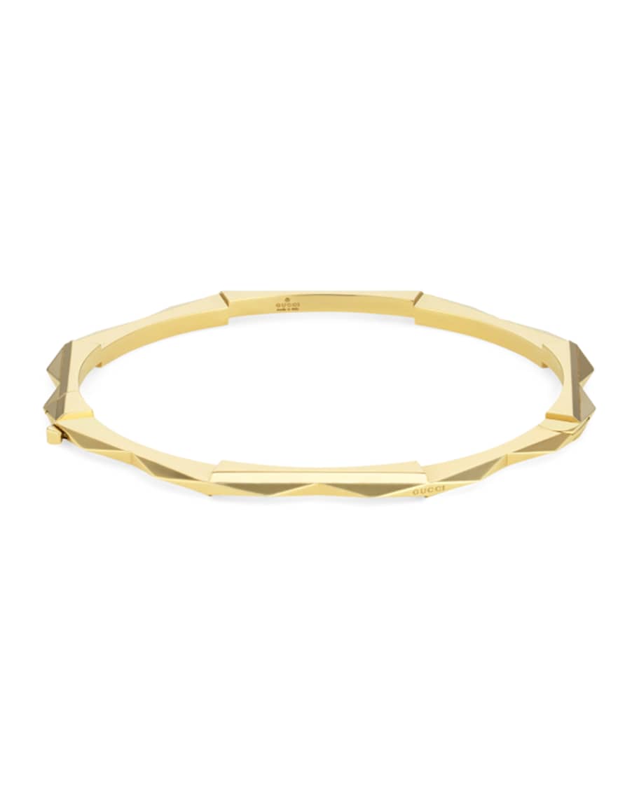 Gucci Link to Love Yellow Gold Bangle | Neiman Marcus