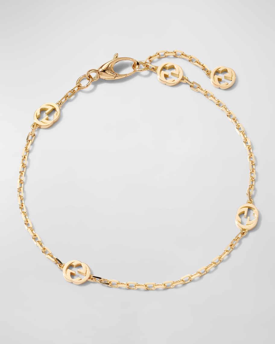 Gucci Interlocking G 18k Gold Chain Bracelet | Neiman Marcus