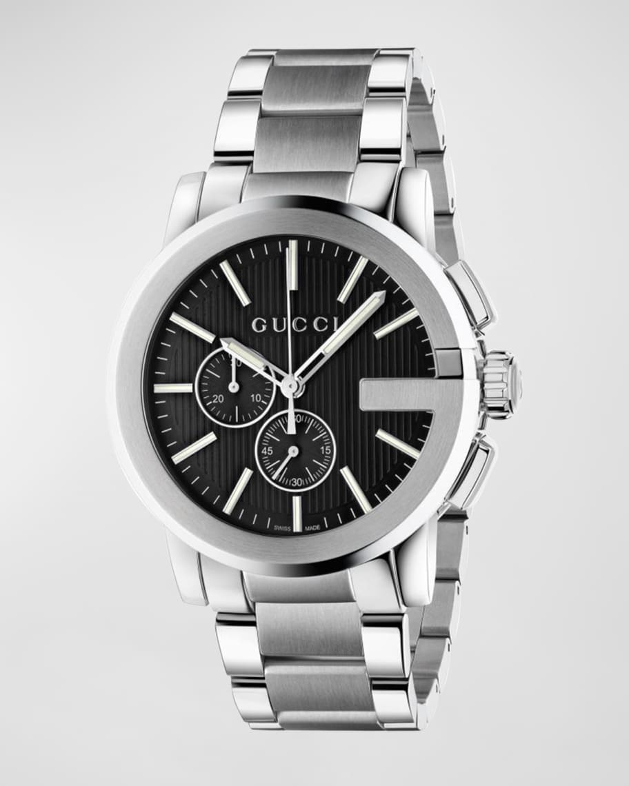 Gucci 44mm G-Chrono Stainless Steel Bracelet Watch | Neiman Marcus