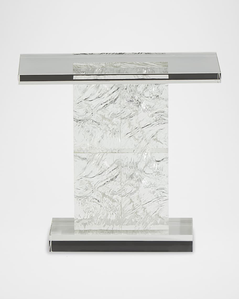 John-Richard Collection Crystal Side Table | Neiman Marcus