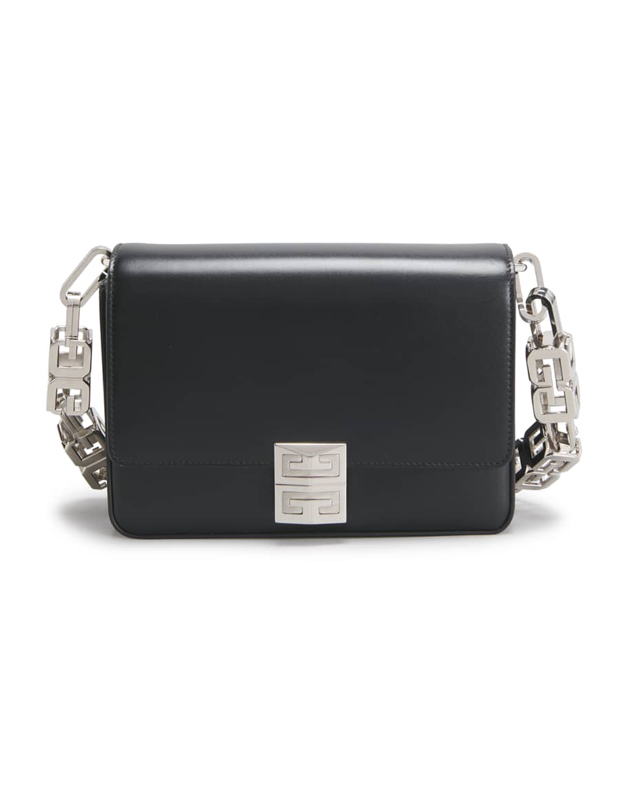 Givenchy 4G Medium Crossbody in Box Leather with Cube Chain | Neiman Marcus