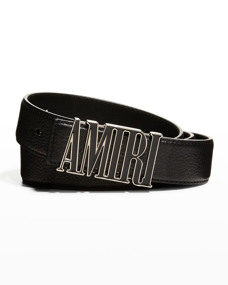 Amiri Men's Logo Leather Belt | Neiman Marcus