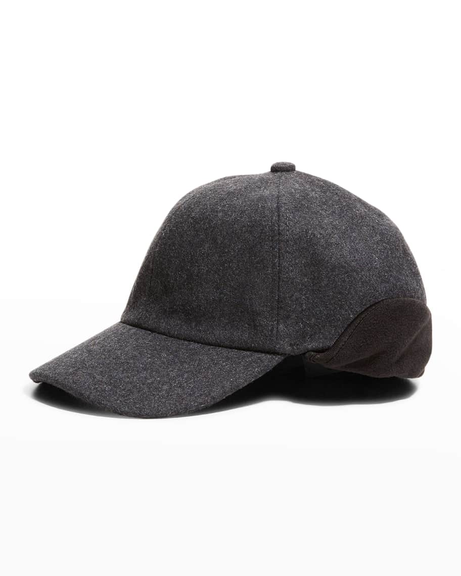 Crown Cap Men's Wool Baseball Cap w/ Earband | Neiman Marcus