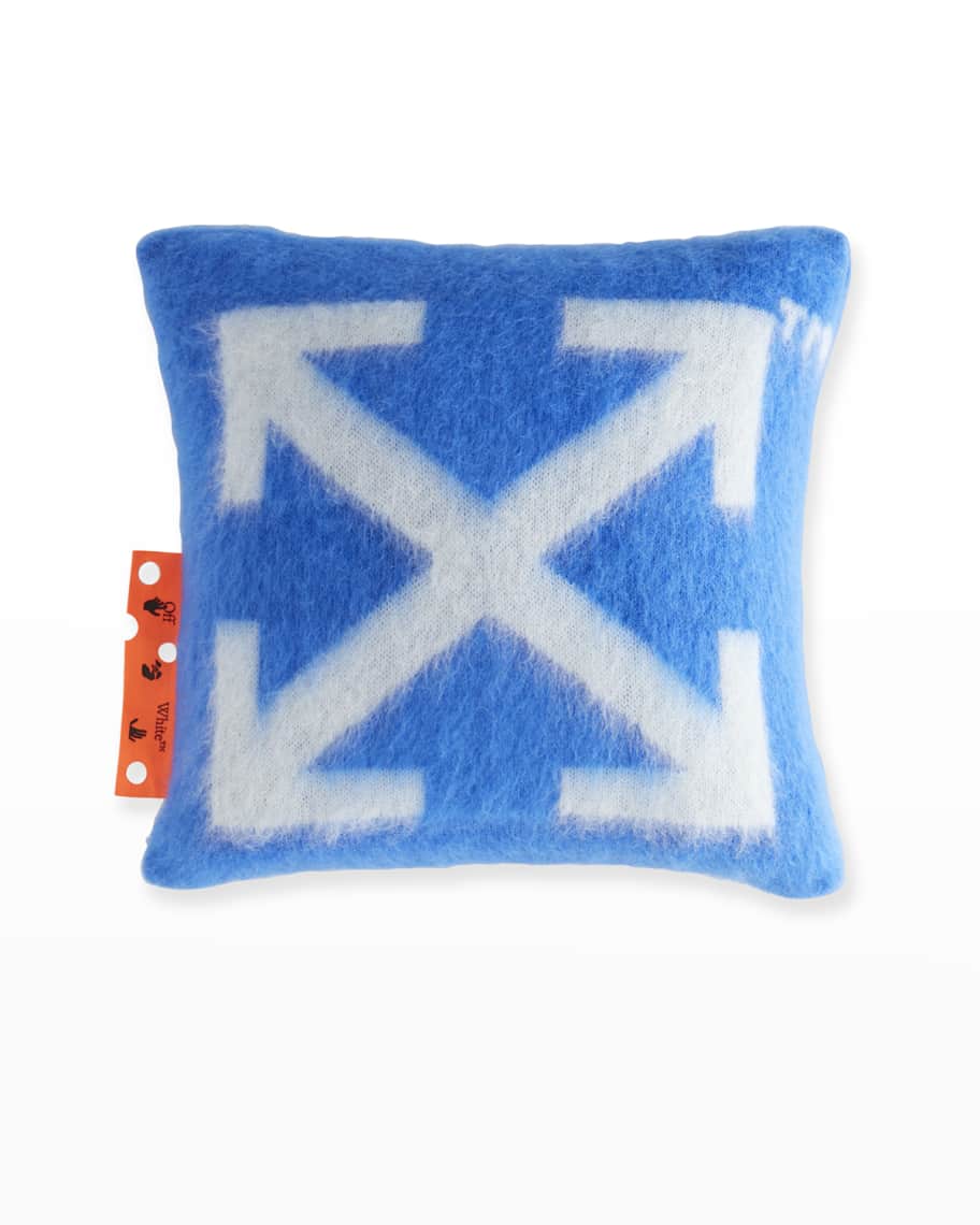Off-White Arrow Brushed Small Pillow | Neiman Marcus