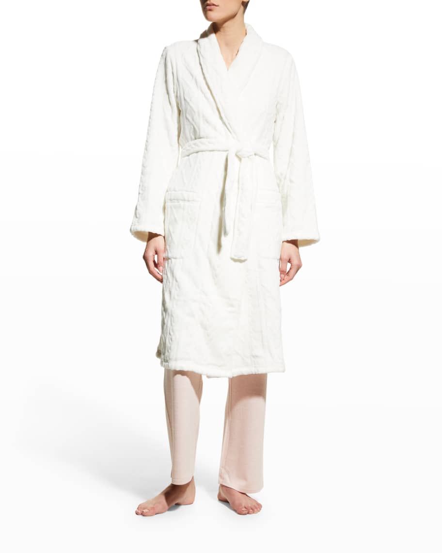 PJ Salvage Cozy Cable-Knit Robe | Neiman Marcus