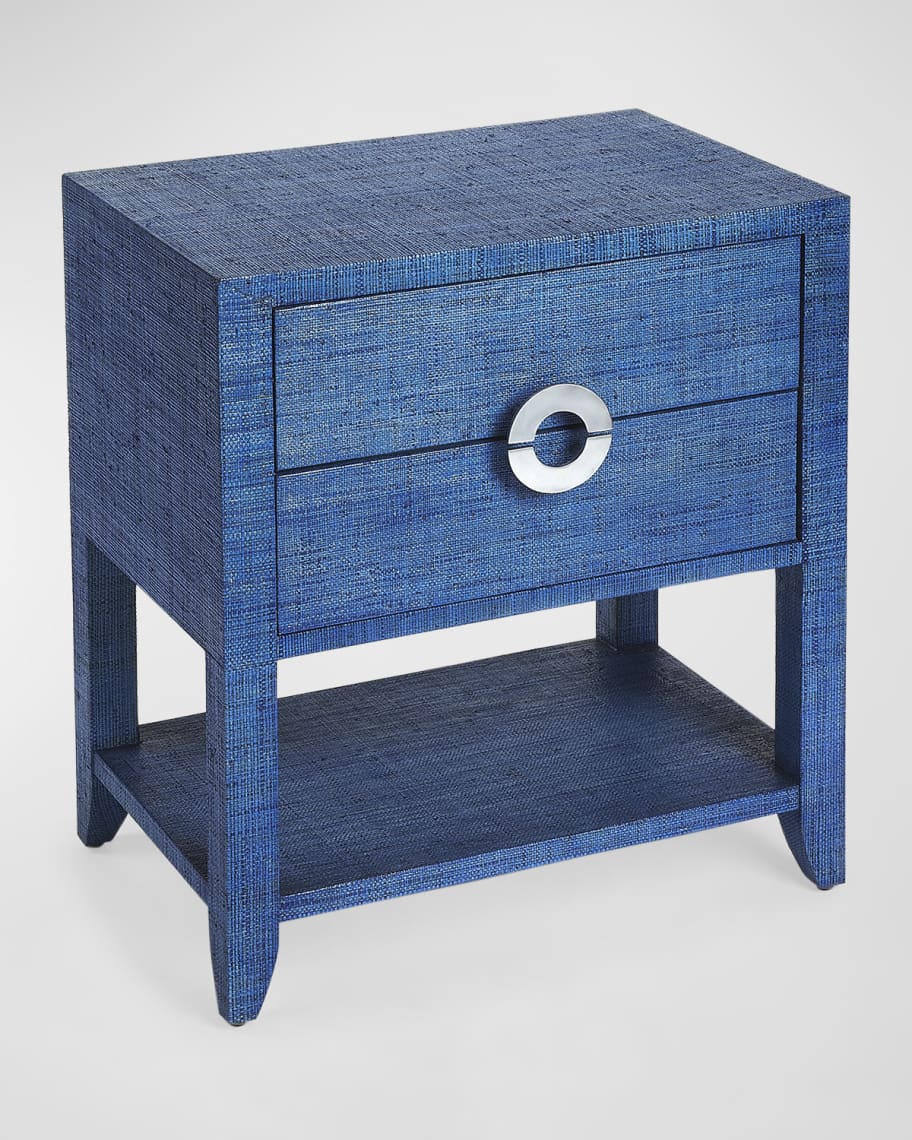 Butler Specialty Co Charlie Blue Raffia End Table | Neiman Marcus