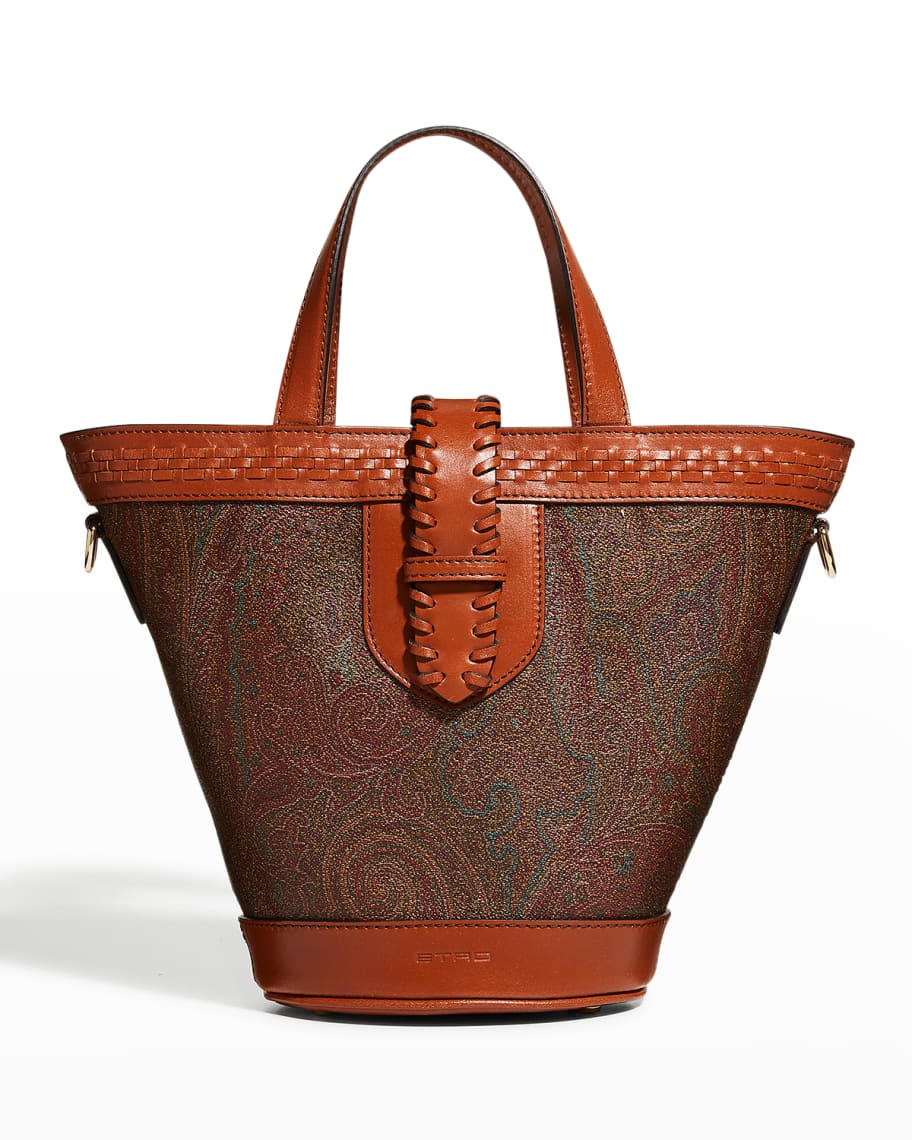 Etro Paisley Braided Tote Crossbody Bag | Neiman Marcus