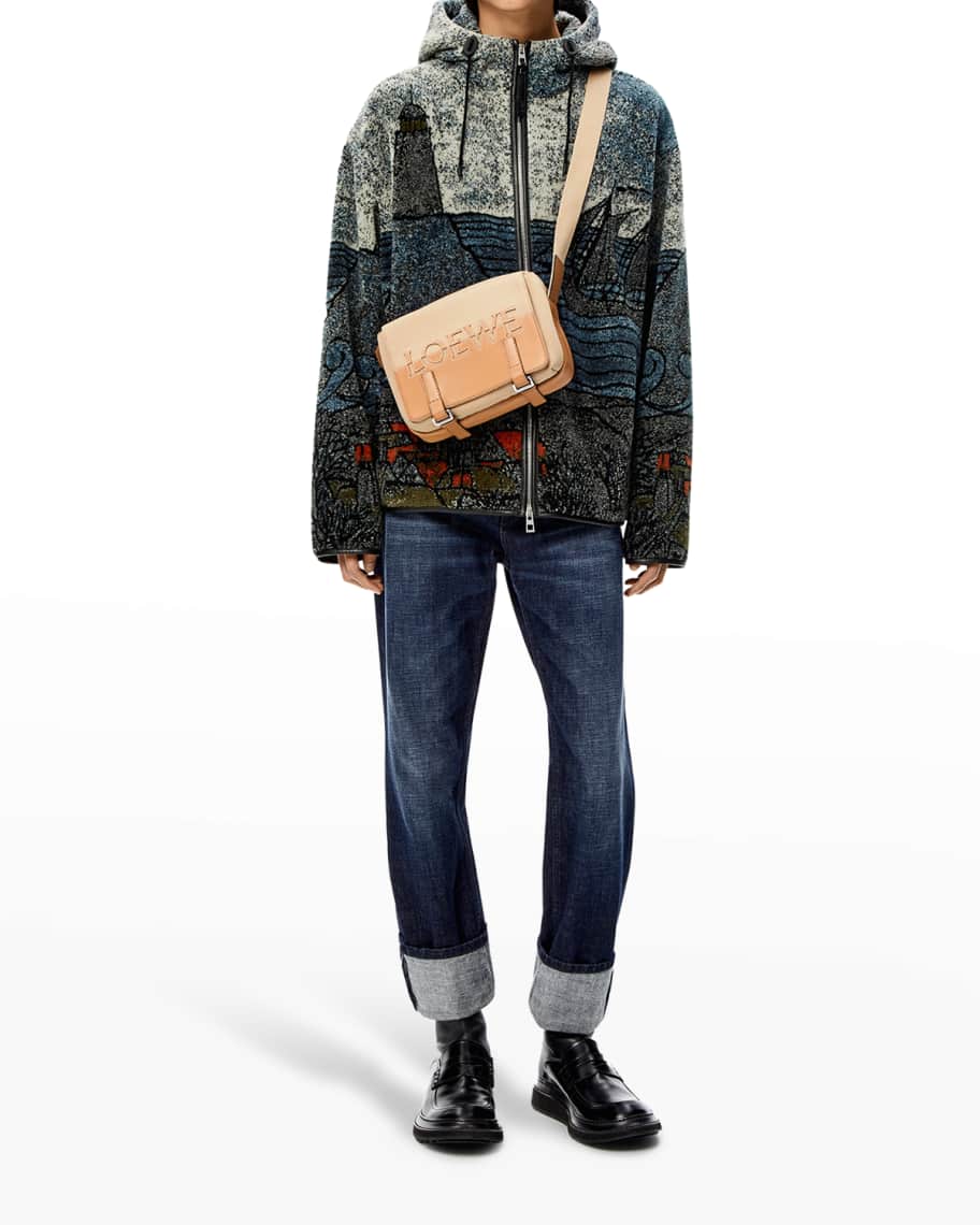 Loewe Men's Lighthouse Hooded Fleece Jacket | Neiman Marcus