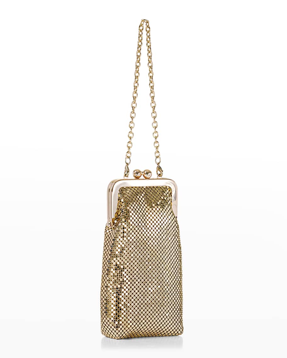 Whiting & Davis Petite Embellished Top-Handle Bag | Neiman Marcus