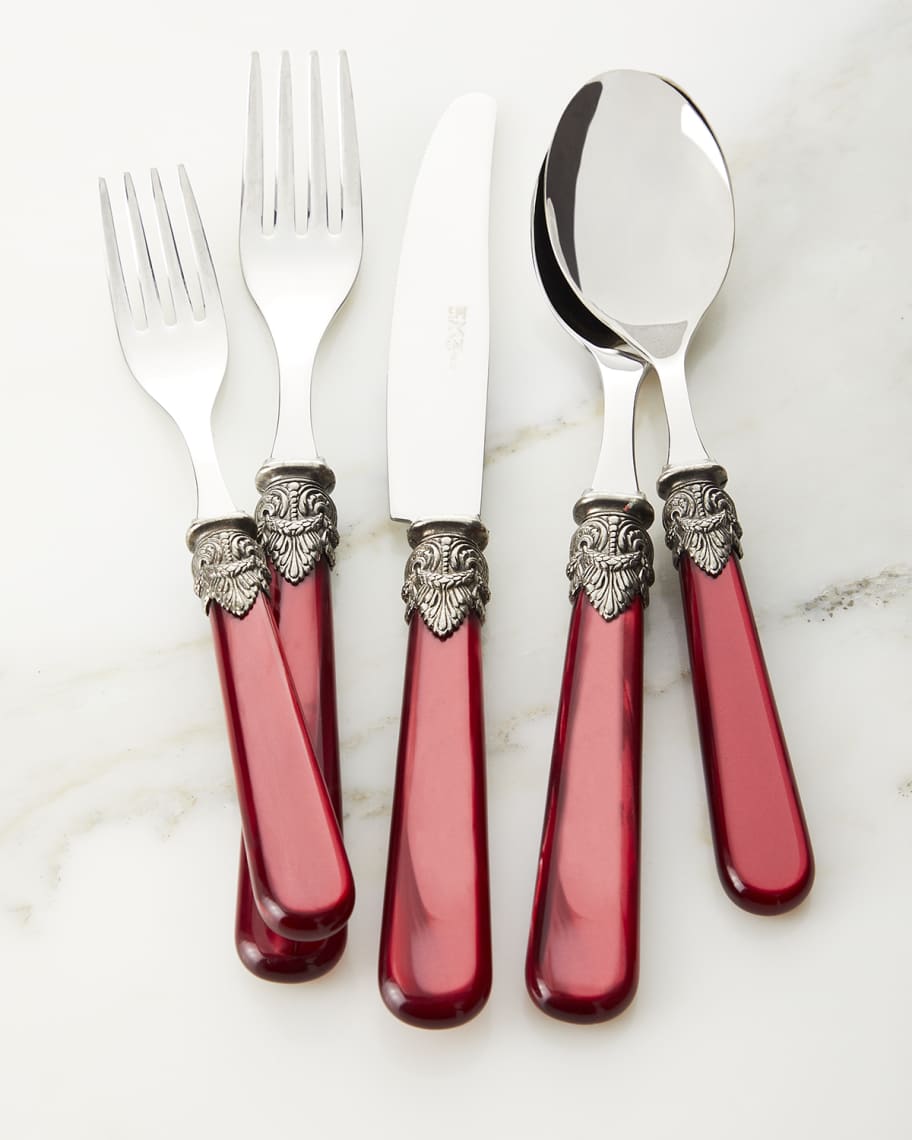 Neiman Marcus Napoleon 20-Piece Flatware Set, Pearl Bordeaux | Neiman ...