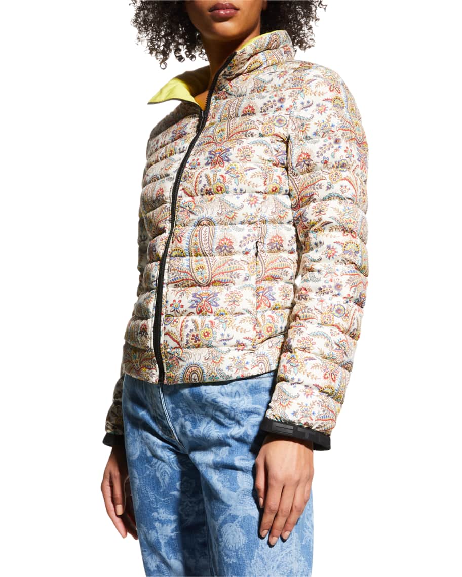 Etro Paisley-Print Puffer Jacket | Neiman Marcus